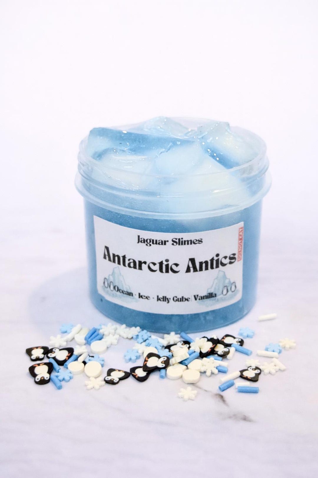 Blue Jelly Cube Slime Antarctic Antics Clear Slime With Jelly Cubes for ...