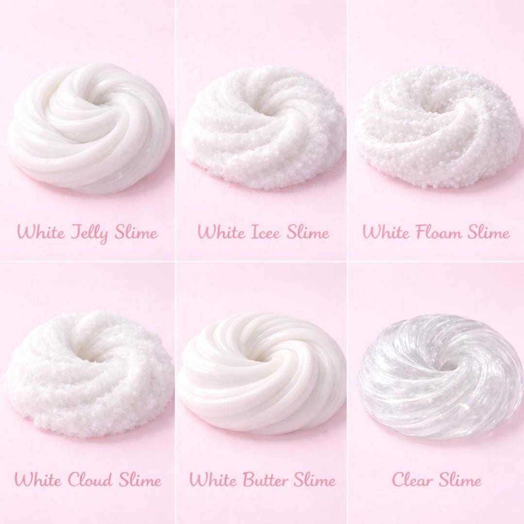 Plain Basic Slime Simple Texture Slime No Colour White Slime No ...