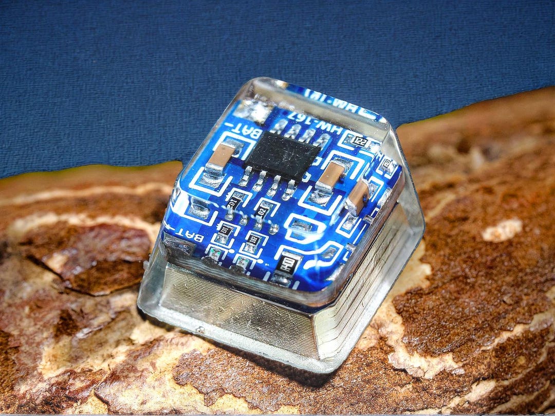 Blue Circuit Board Keycap Set – Recycle Artisan Resin Keycap for MX ...