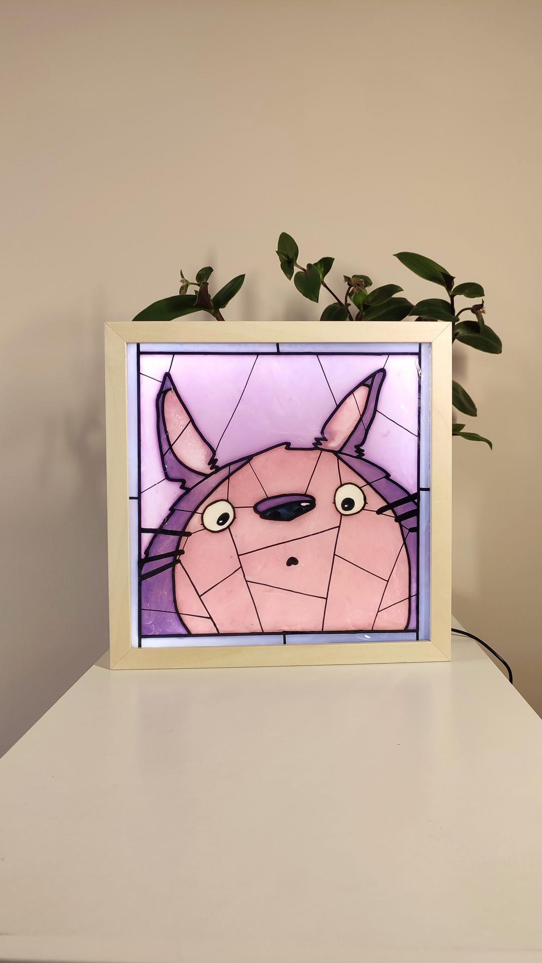 Handmade Led Wall Art, Studio Ghibli Acrylic Glass Led Decoration, Set ...