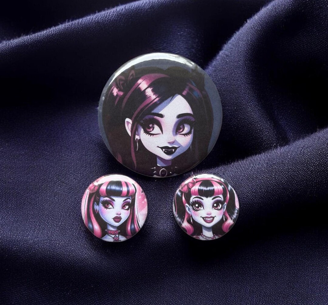 Monster High Inspired Draculaura 3 Pack Pinback Button Badges - Etsy