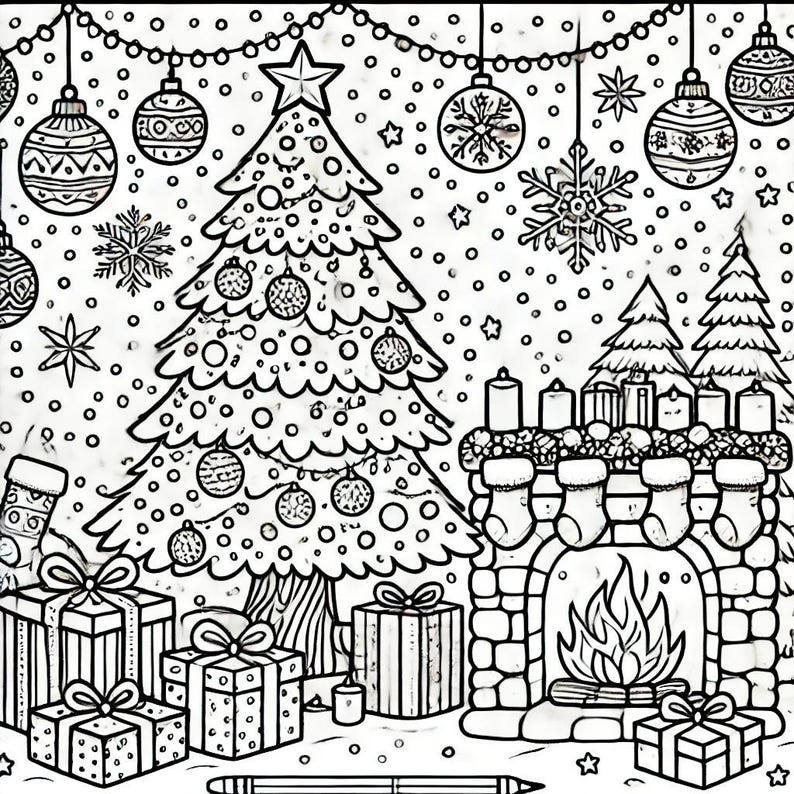 100 Christmas-themed Coloring Pages – Fun for Kids & Adults | Printable ...