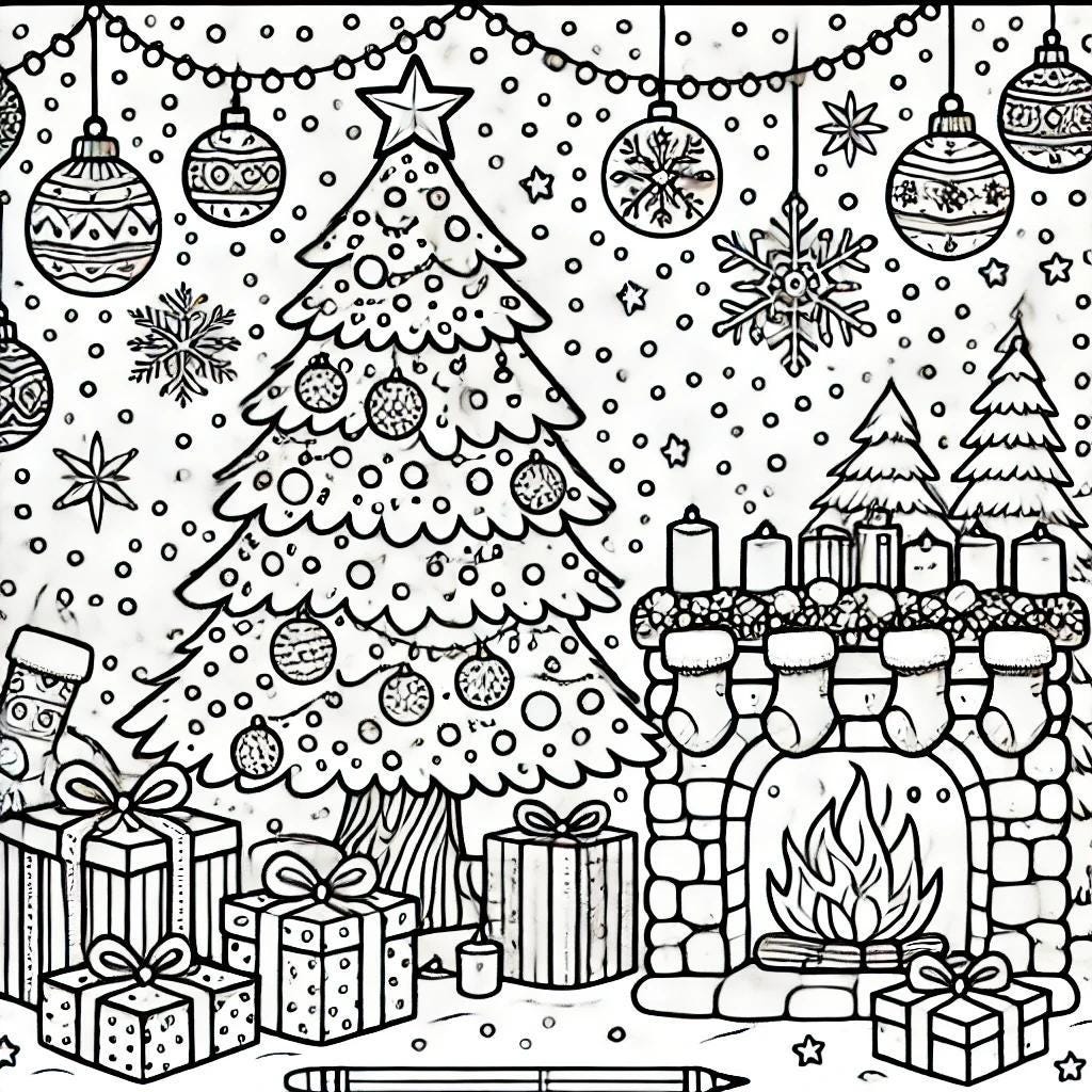 100 Christmas-themed Coloring Pages – Fun for Kids & Adults | Printable ...
