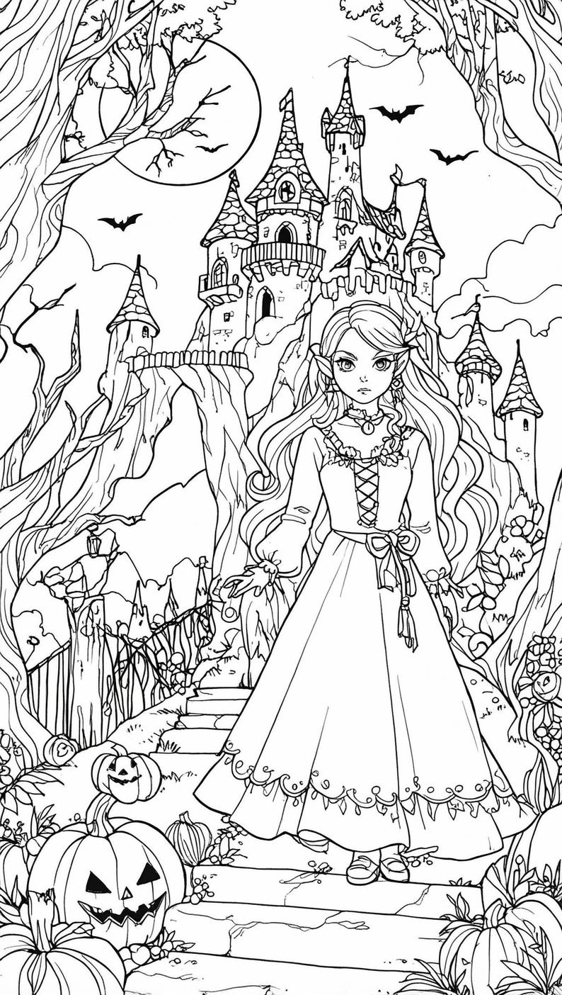 100 Halloween-themed Coloring Pages – Fun for Kids & Adults | Printable ...