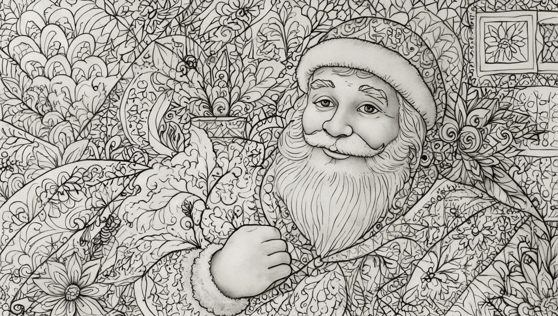 100 Christmas-themed Coloring Pages Fun for Kids & Adults Printable ...