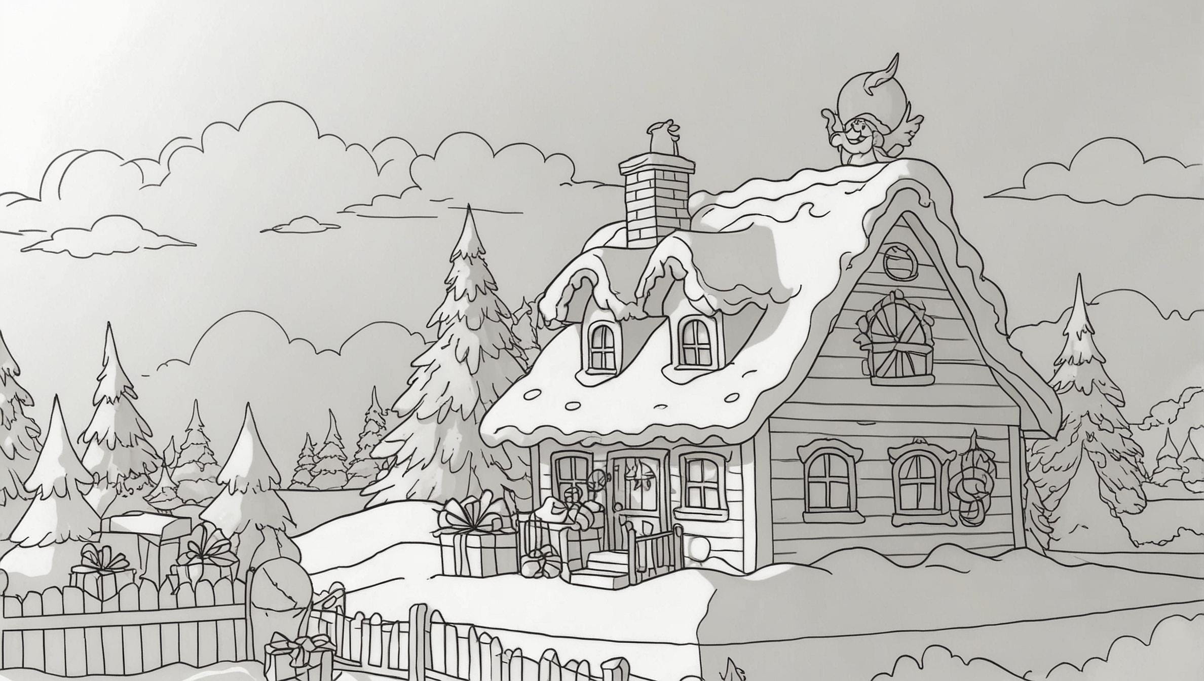 100 Christmas-themed Coloring Pages – Fun for Kids & Adults | Printable ...