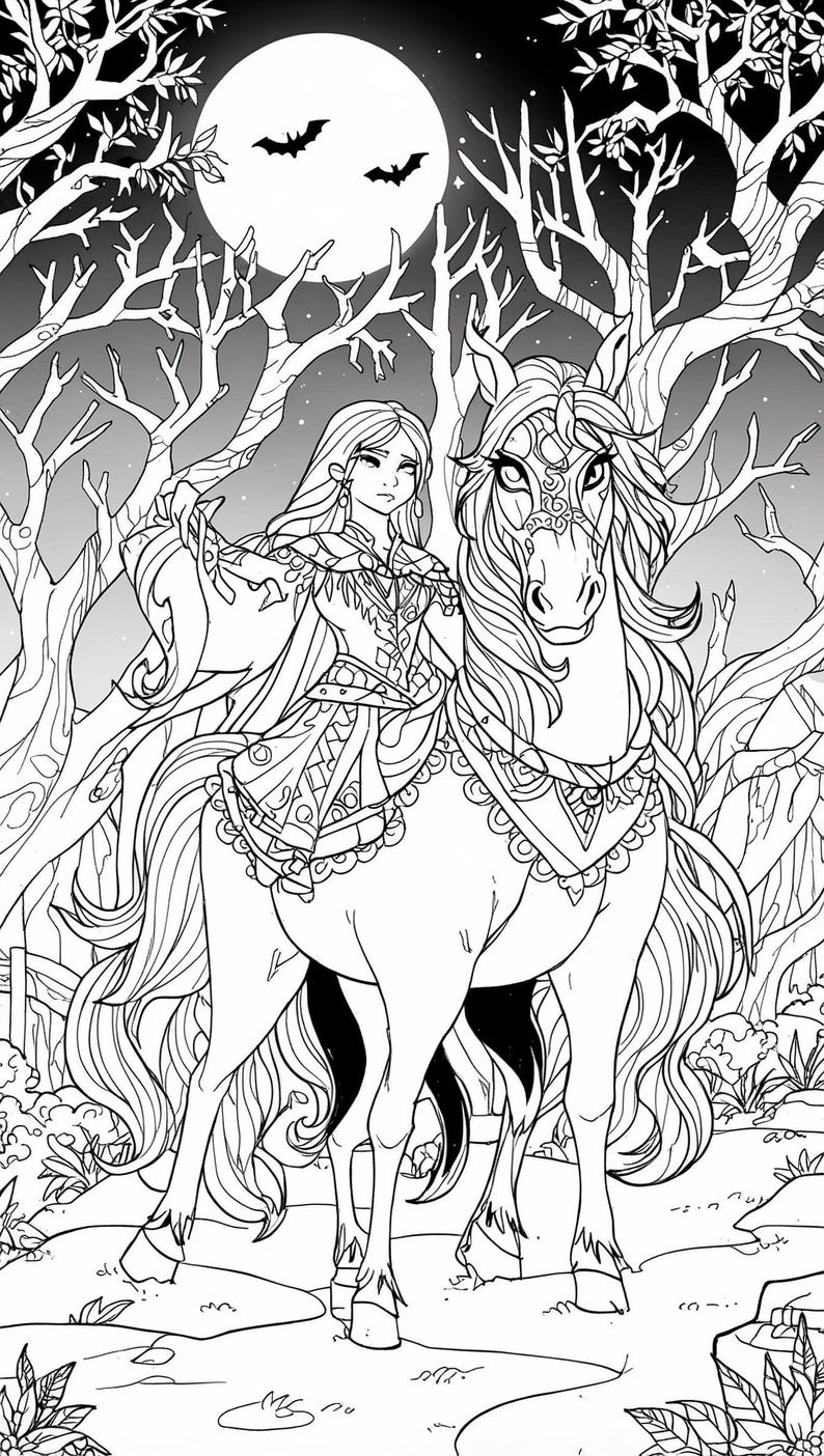 100 Halloween-themed Coloring Pages – Fun for Kids & Adults | Printable ...