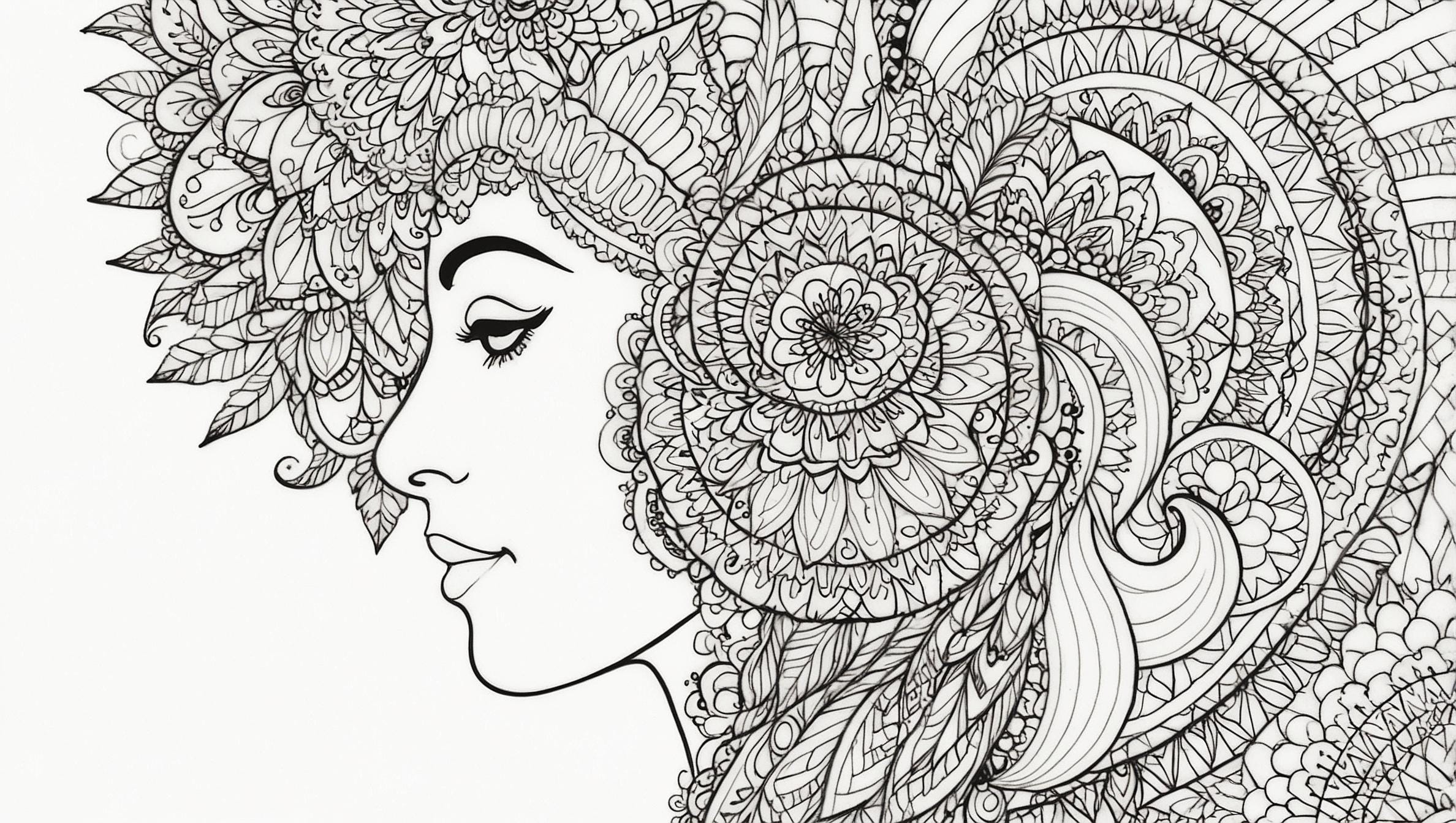 100 Mediative Coloring Pages – Fun for Kids & Adults | Printable ...