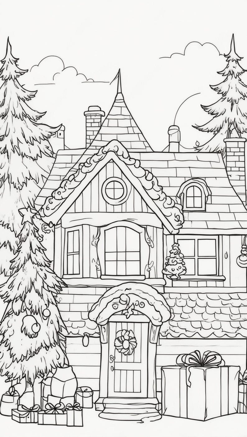 100 Christmas-themed Coloring Pages – Fun for Kids & Adults | Printable ...