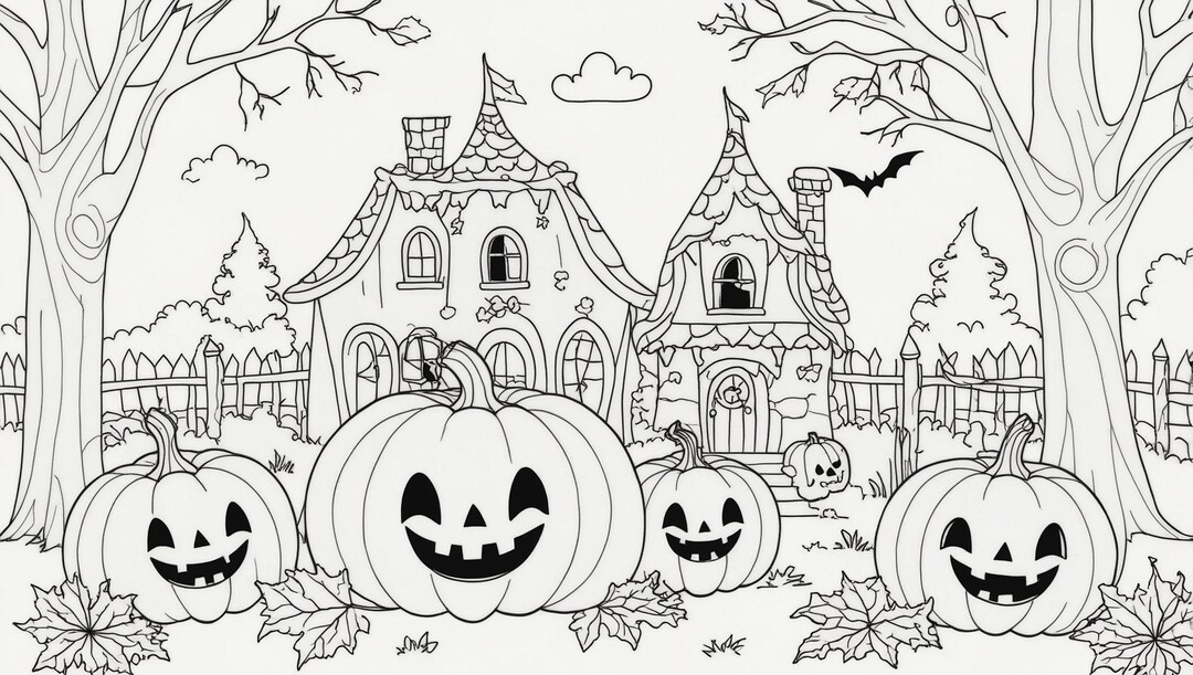 100 Halloween-themed Coloring Pages – Fun for Kids & Adults | Printable ...