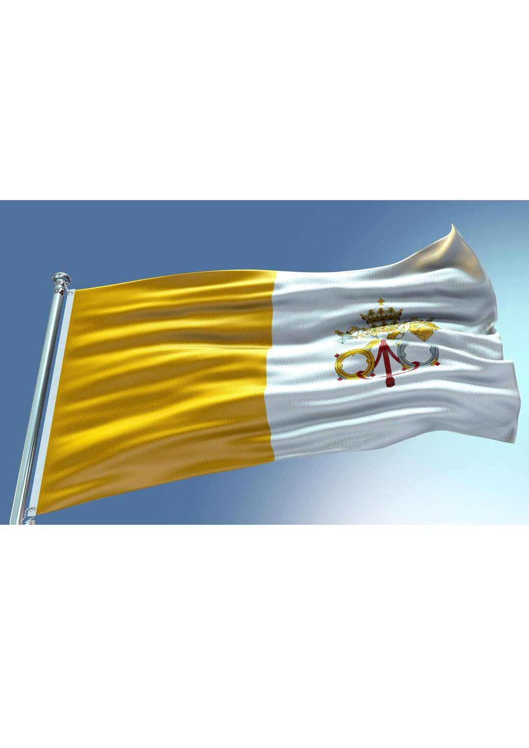 Vatican Flag High Quality Materials and Printing Indoor Outdoor Use ...