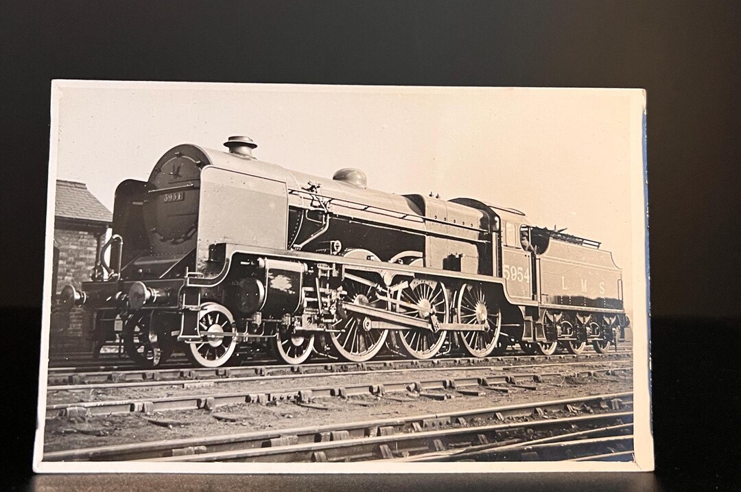 Vintage LMS No. 5954 Steam Train Photograph Postcard RPPC Unposted ...