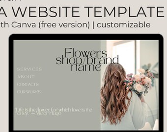 Website Template Canva Editable for Services Providers - Etsy