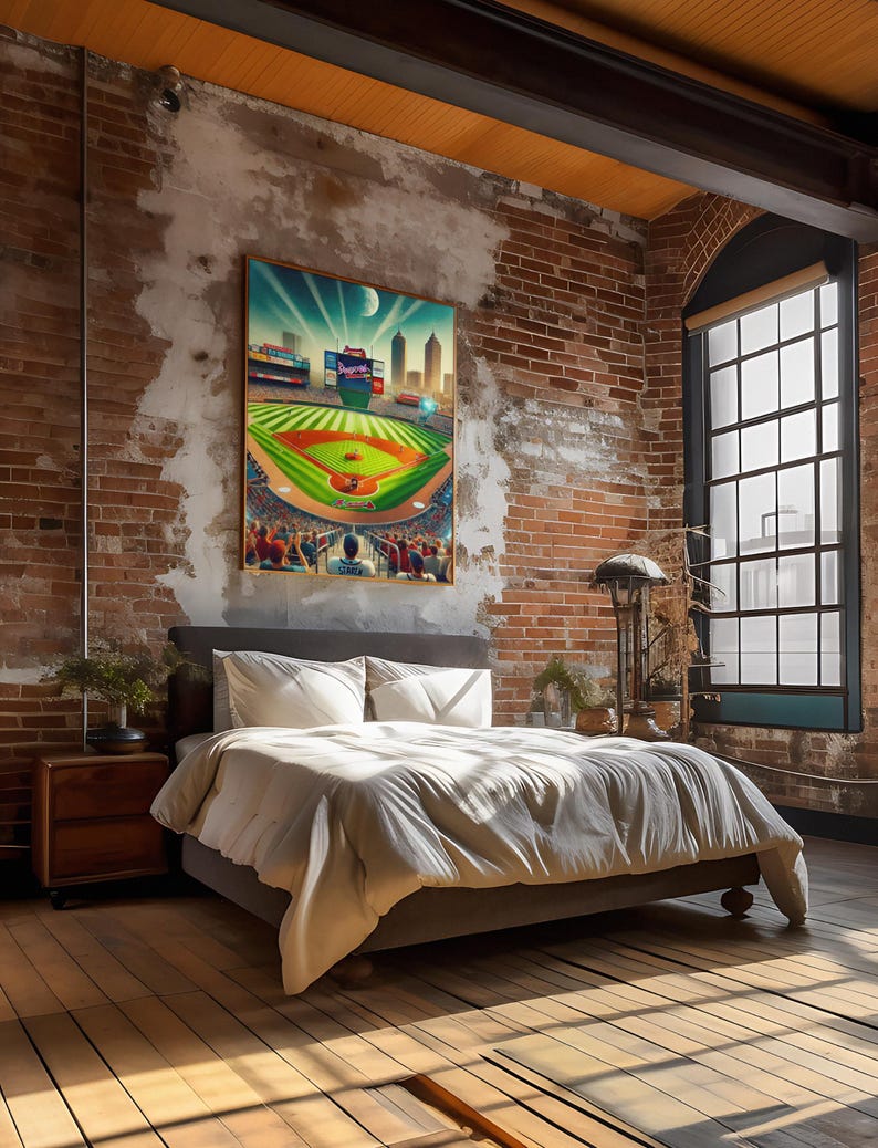 Atlanta Baseball Stadium Printable Wall Art | Digital Download - Etsy