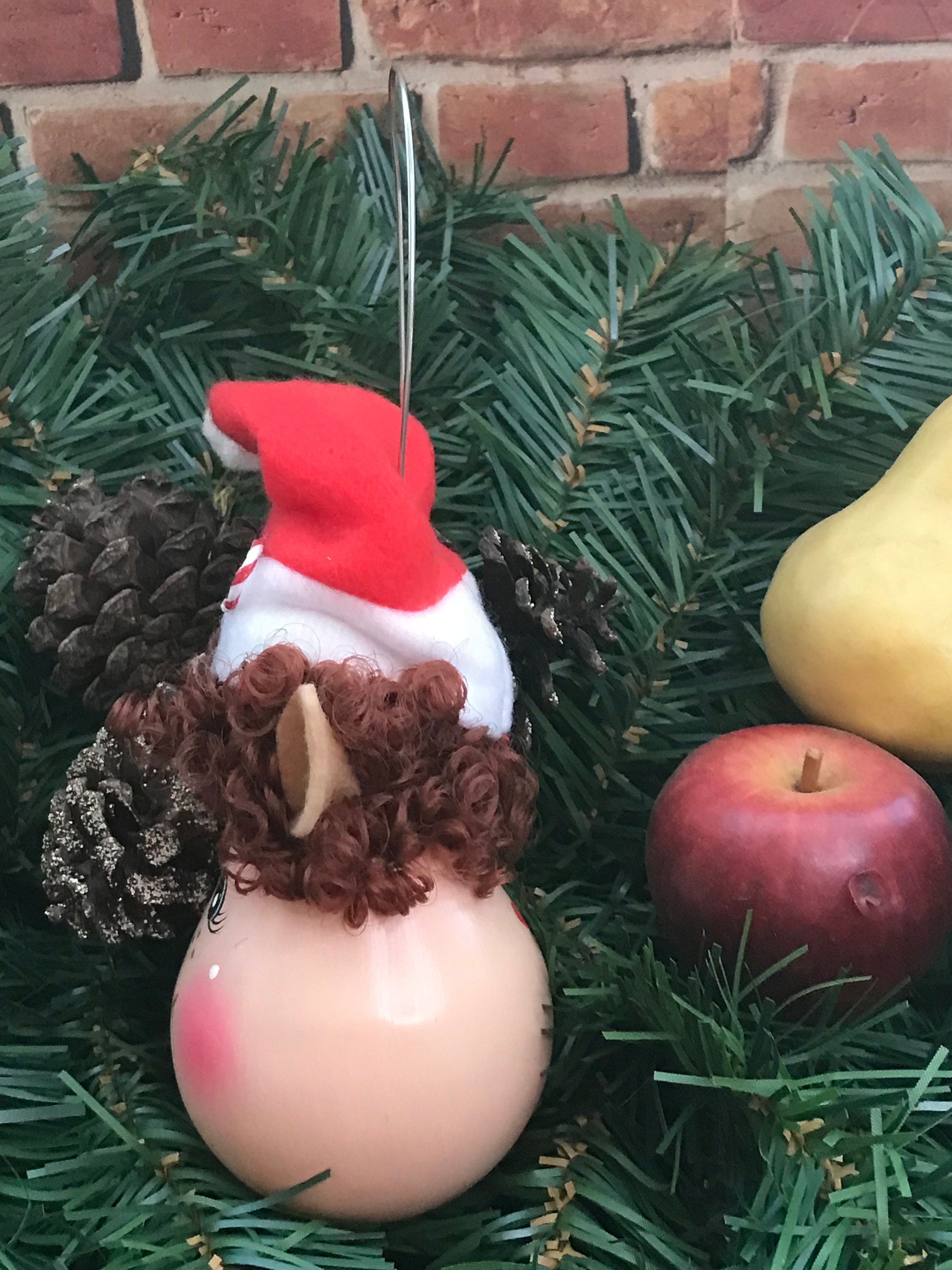 Elf Girl Ornament. Hand Painted Elf. Christmas Ornament Handmade. Elf ...