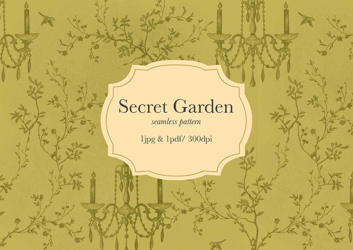 Secret Garden Pattern, Garden Flowers, Floral Seamless, Baroque ...