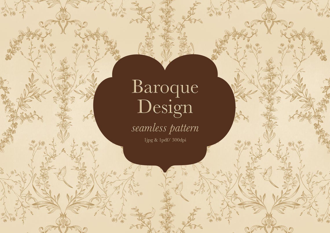 Baroque Seamless Pattern, Floral Seamless, Vintage Pattern, Queen ...