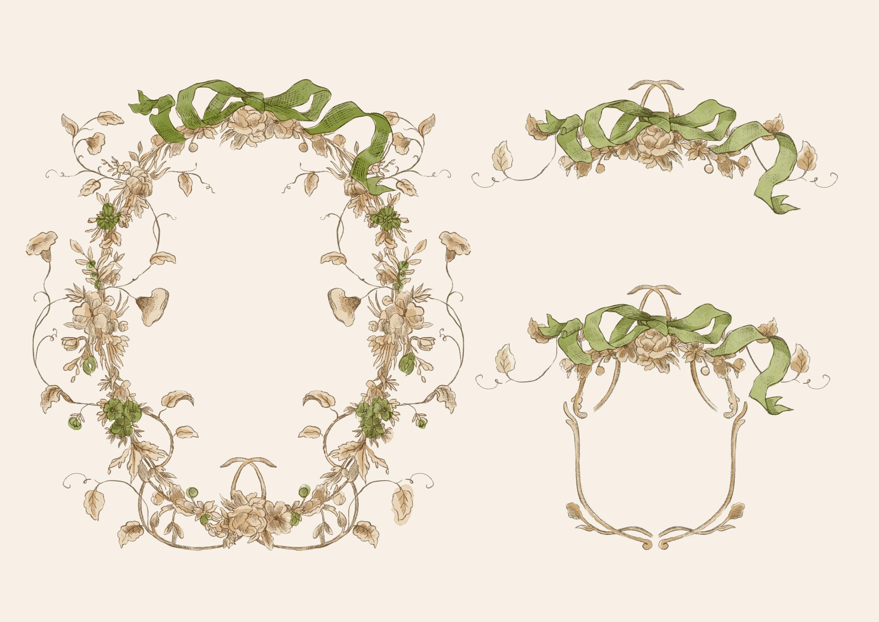 Wedding Clipart Watercolor Set With Accents Bow, Birds, Frames and ...