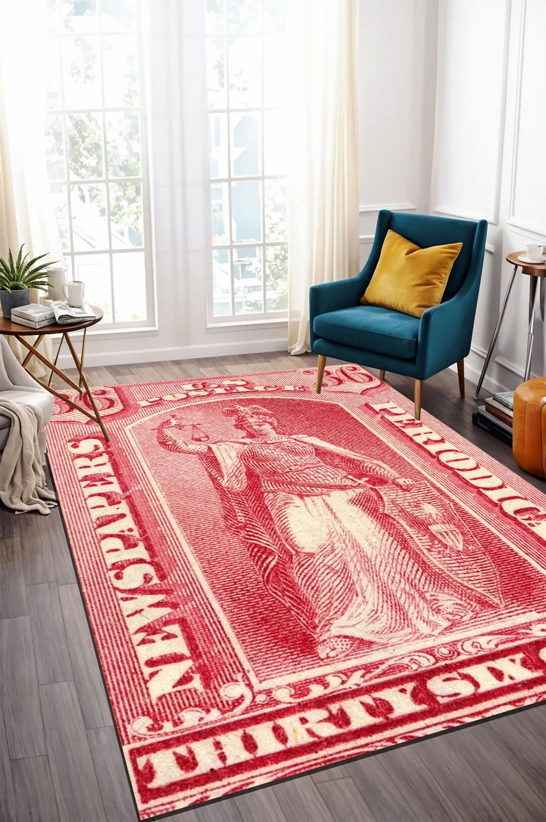 American Postage Stamp Rug: Historic Collector's Area Rug - Etsy