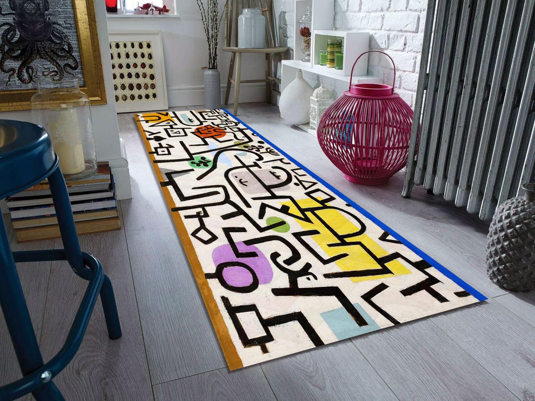 Paul Klee Rich Port Rug: Abstract Art Runner, Washable Non-slip Rug - Etsy