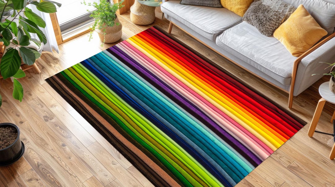 Colorful Rug, Rainbow, Rainbow Colorful Rug, Rainbow Pattern, Rainbow ...