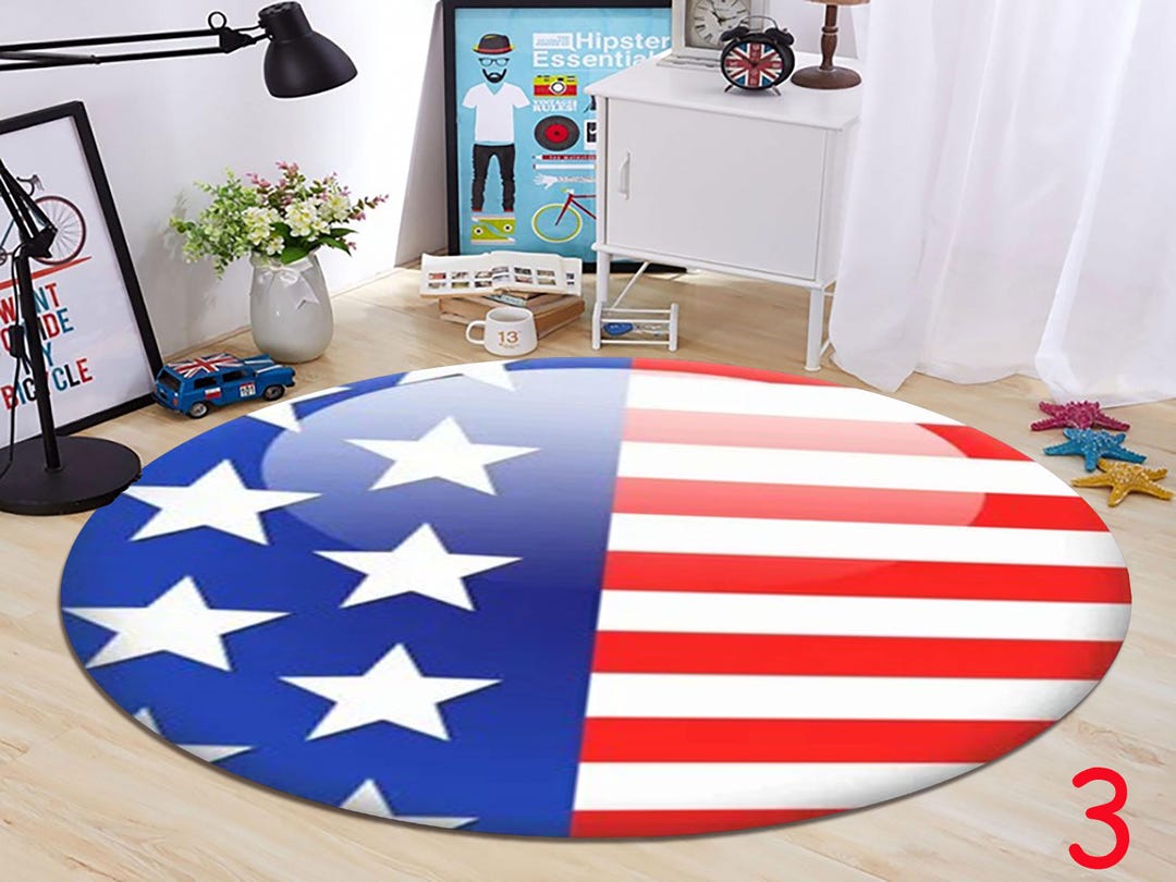 USA Flag Rug, American Rug, Wall Rug, Modern Rug, Area Rug, Living Room ...