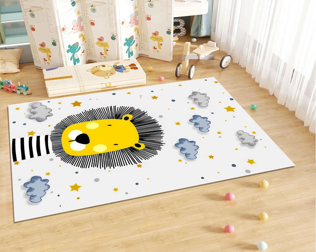 Bamboo Rug,animals Rug,washable Rug,children Rug,custom Rug,baby Room ...