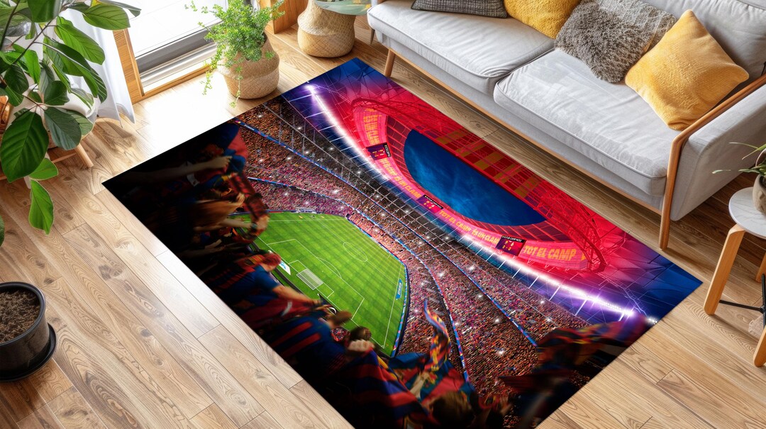 Camp Nou Stadium Barselona İspanya,bamboo Rug,wall Rug,famous Stadiums ...