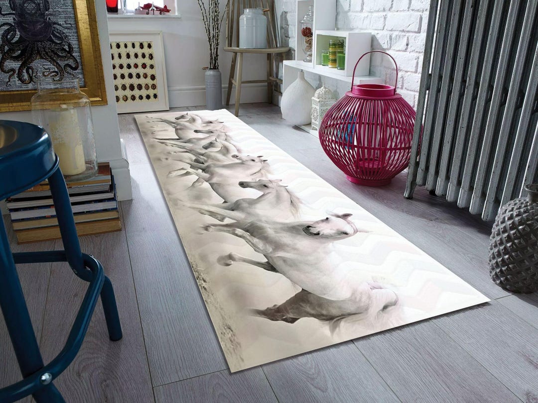 Running White Horses, Themed Rug,cool Animal,running Horses,horse ...