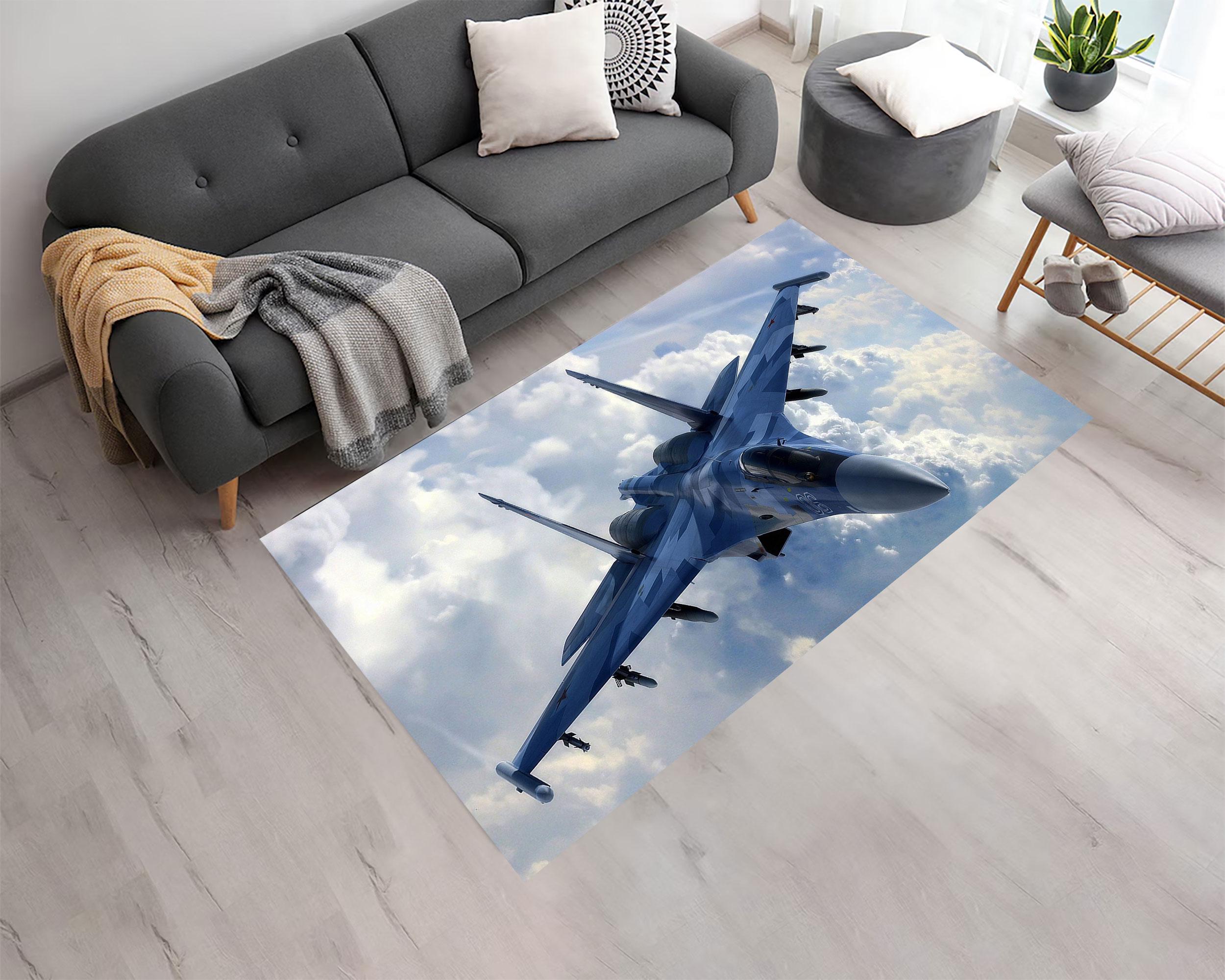 F-16 Falcon Fighter Jet Rug: Aviation Decor, Bamboo Carpet - Etsy