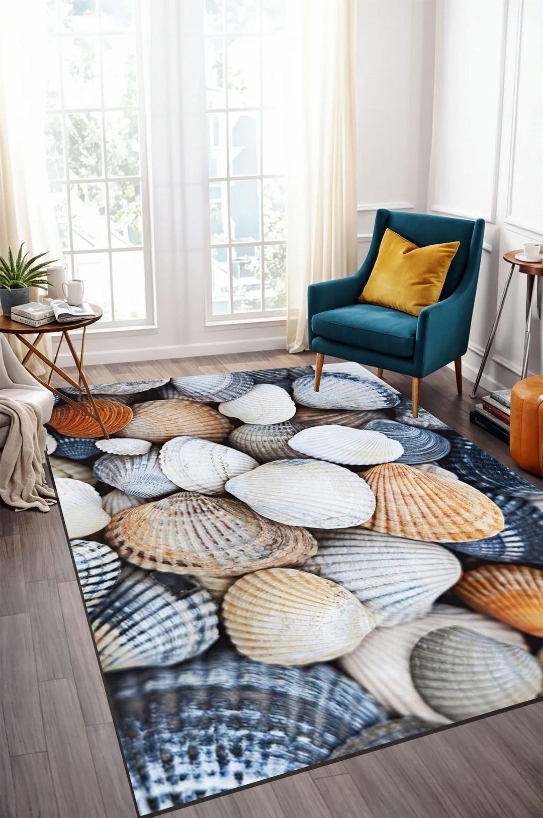 Bamboo Rug,beach Rug,bedroom Rug, Living Room Rug,nautical Rug,ocean ...