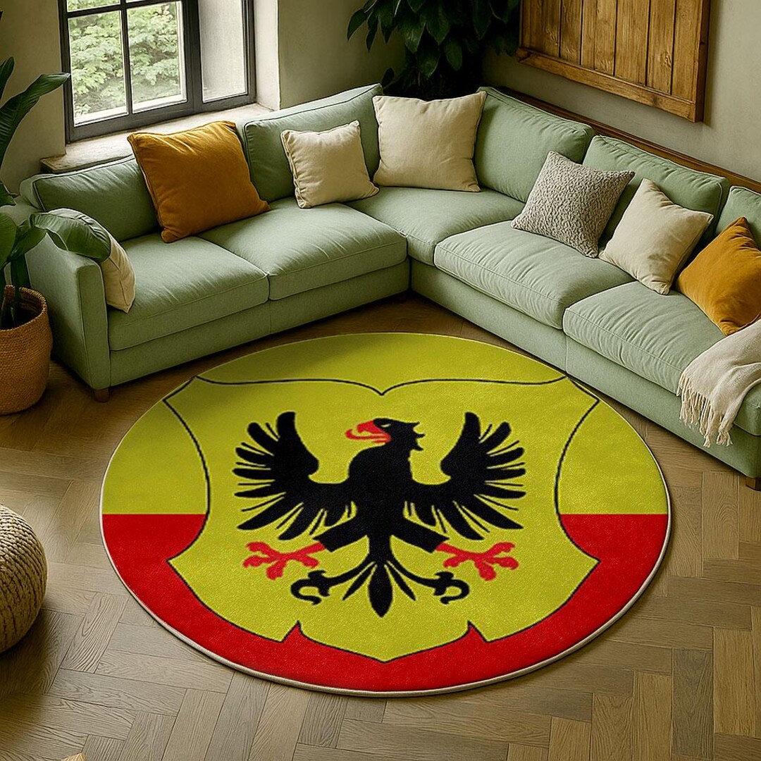 Heraldic Eagle Rug, Medieval Crest Carpet, Gothic Wall Decor, Royal ...