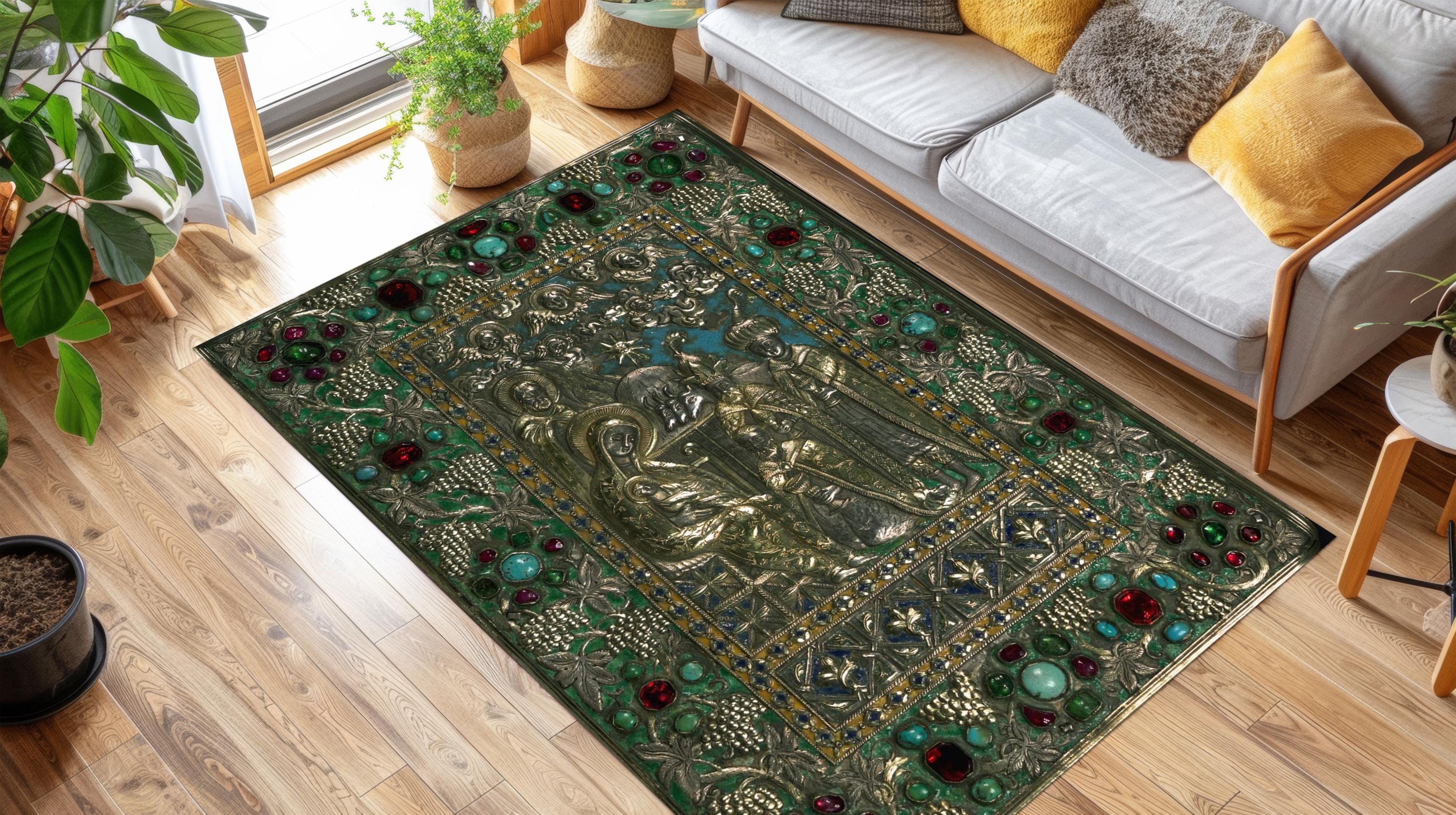Armenian Bible Cover Rug: Antique Retro Decor, Church Wall Art - Etsy