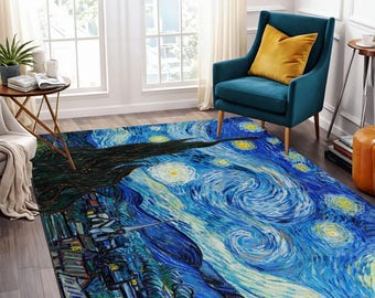 Rug Van Gogh Starry Night - Etsy