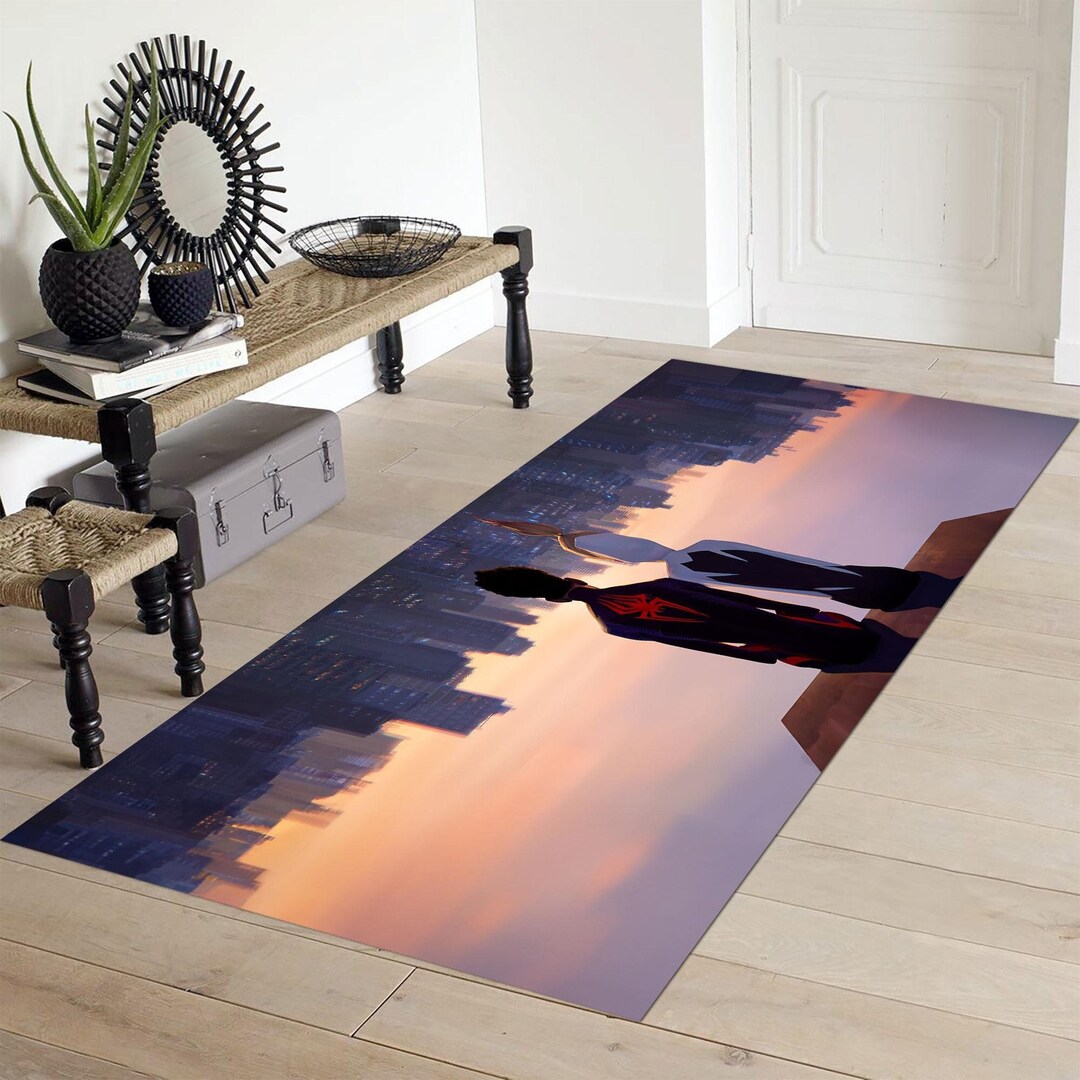 Miles Morales Panoromic Rug, Into the Spider-verse, Spiderman Into the ...