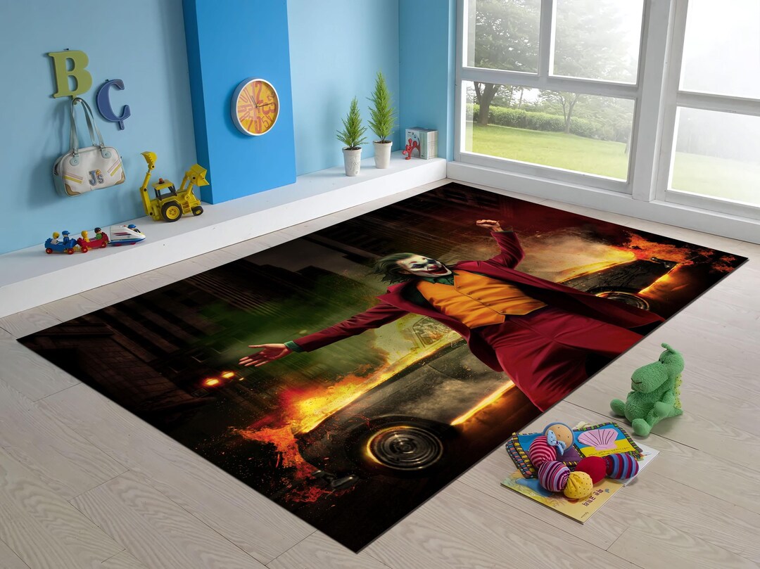 Joker Comic Poster Joker Floor Decor,bamboo Rug, Cool Rug,joker Decor ...