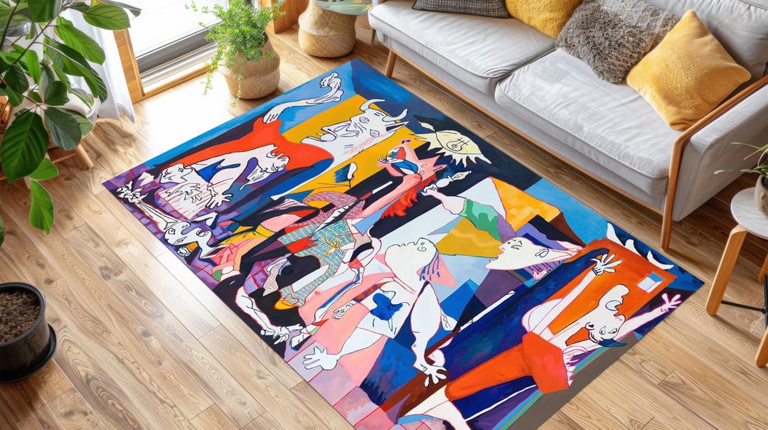 Pablo Picasso Guernica Rug Print, Wall Art, Bamboo Rug, Gift for Art ...
