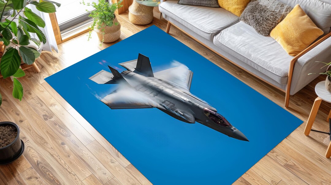 Aviation Decor, Aviation Rug,f-35 Military Aircraft, Plane Art ...