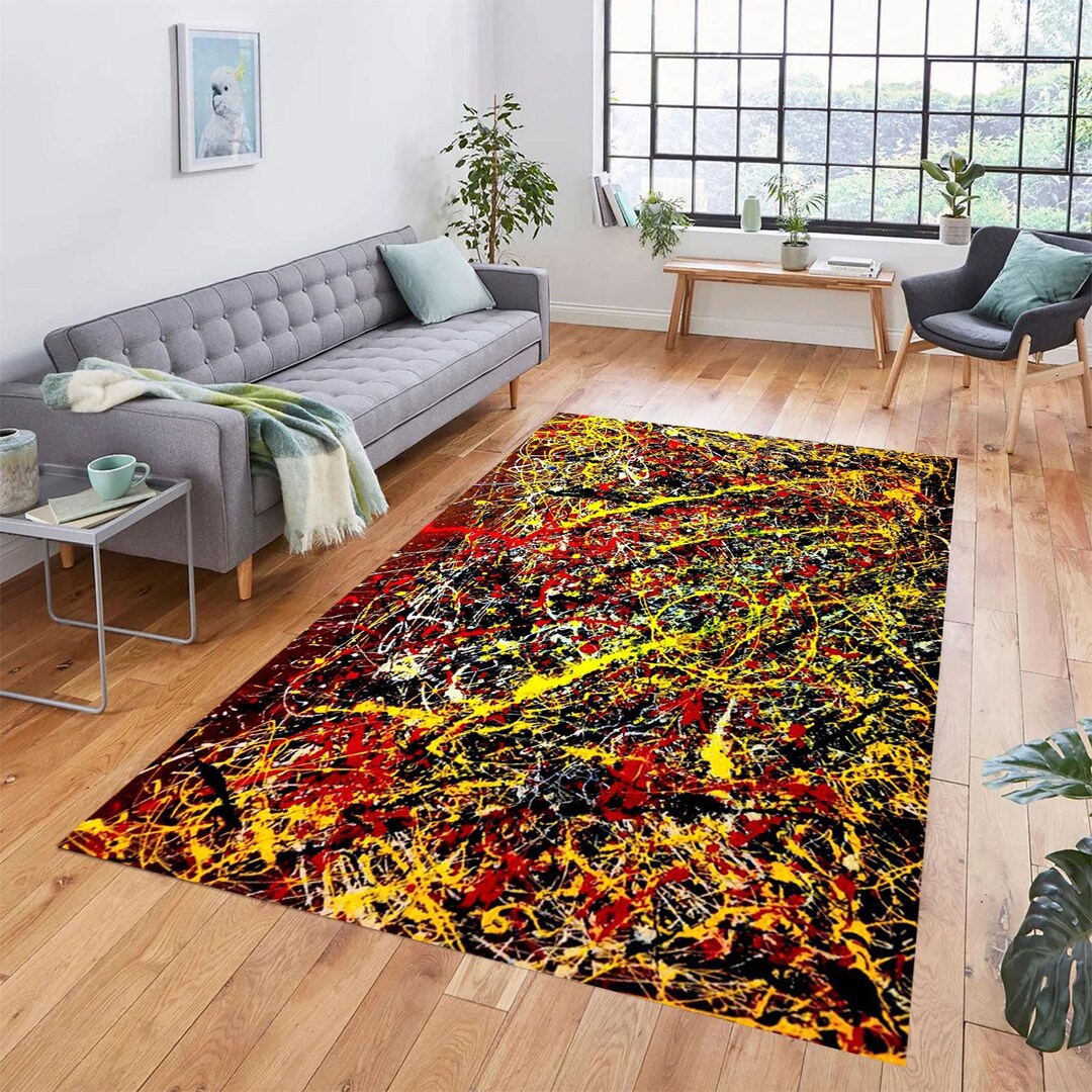 Jackson Pollock Art,pollock Splatter Print Home Wall Rug,pollock ...