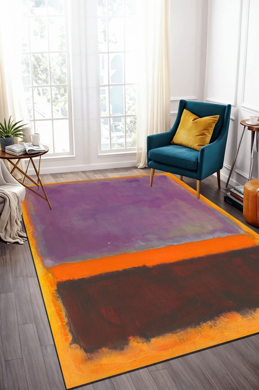 Mark Rothko, Bamboo Rug, Aesthetic Decor, Abstract Art, Living Room Rug ...