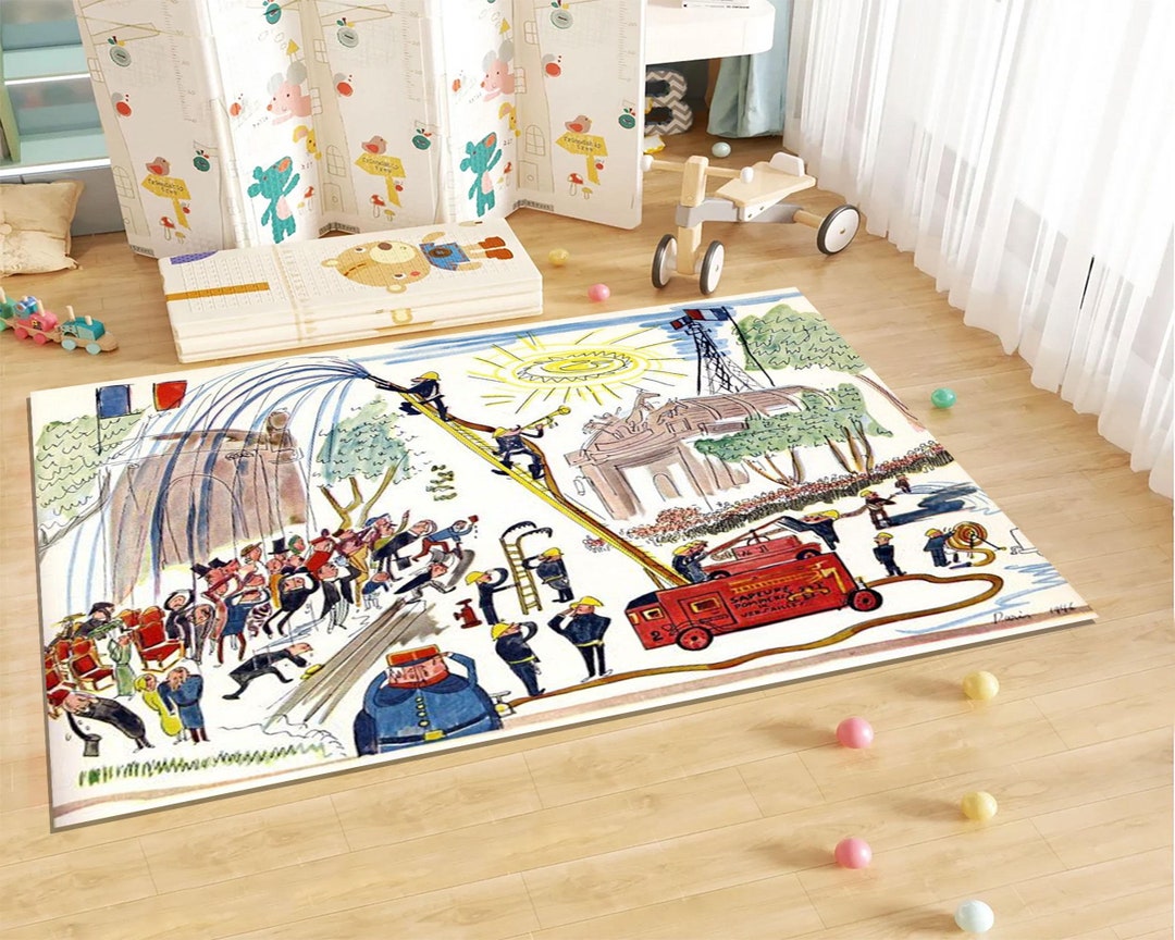 Iconic Storybook Madeline by Ludwig Bemelmans ,story Art,bamboo Rug ...
