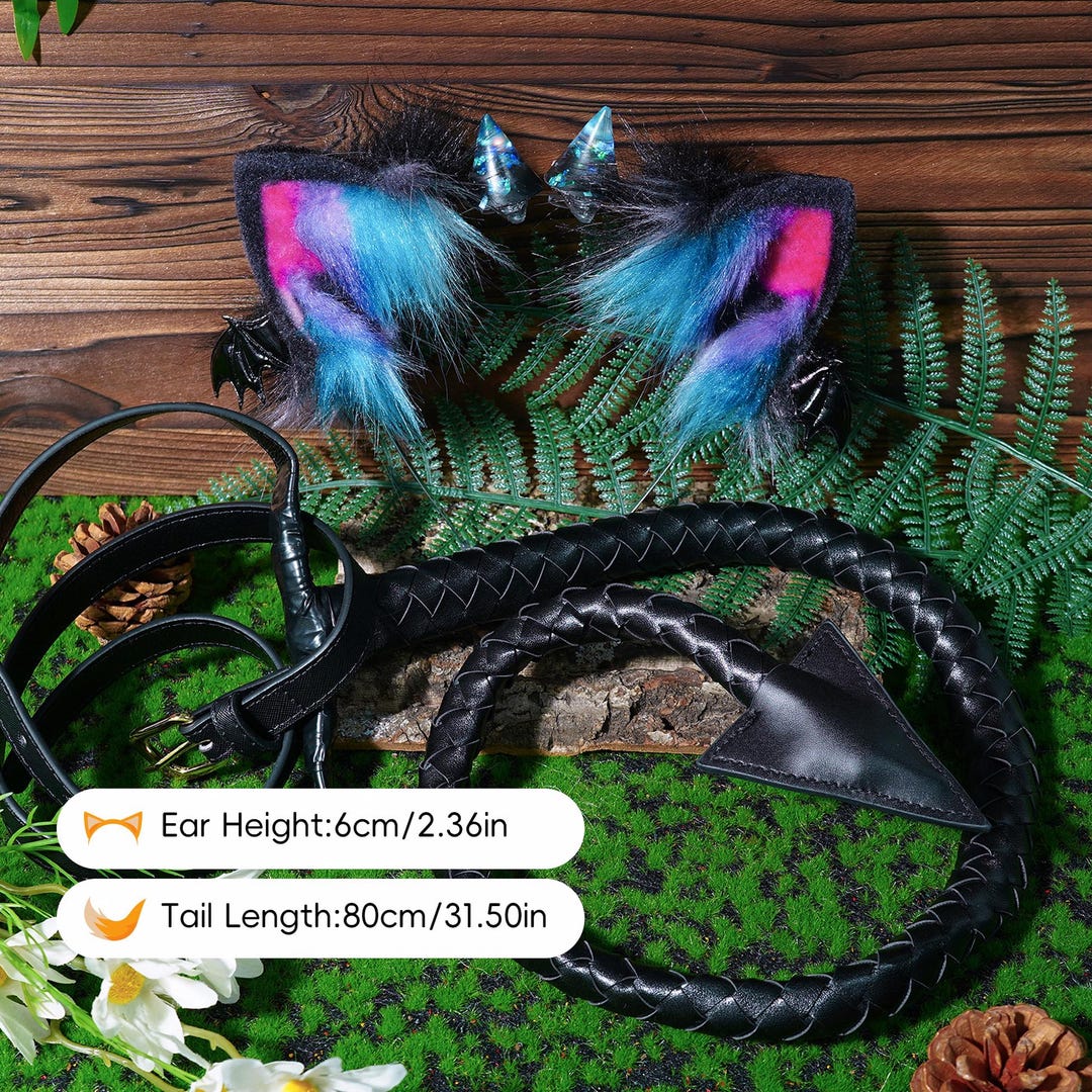 Valentine's Day Gift, Artificial Fur,devils Ear and Tail, Cosplay Costume, Plush Ear Tails ...