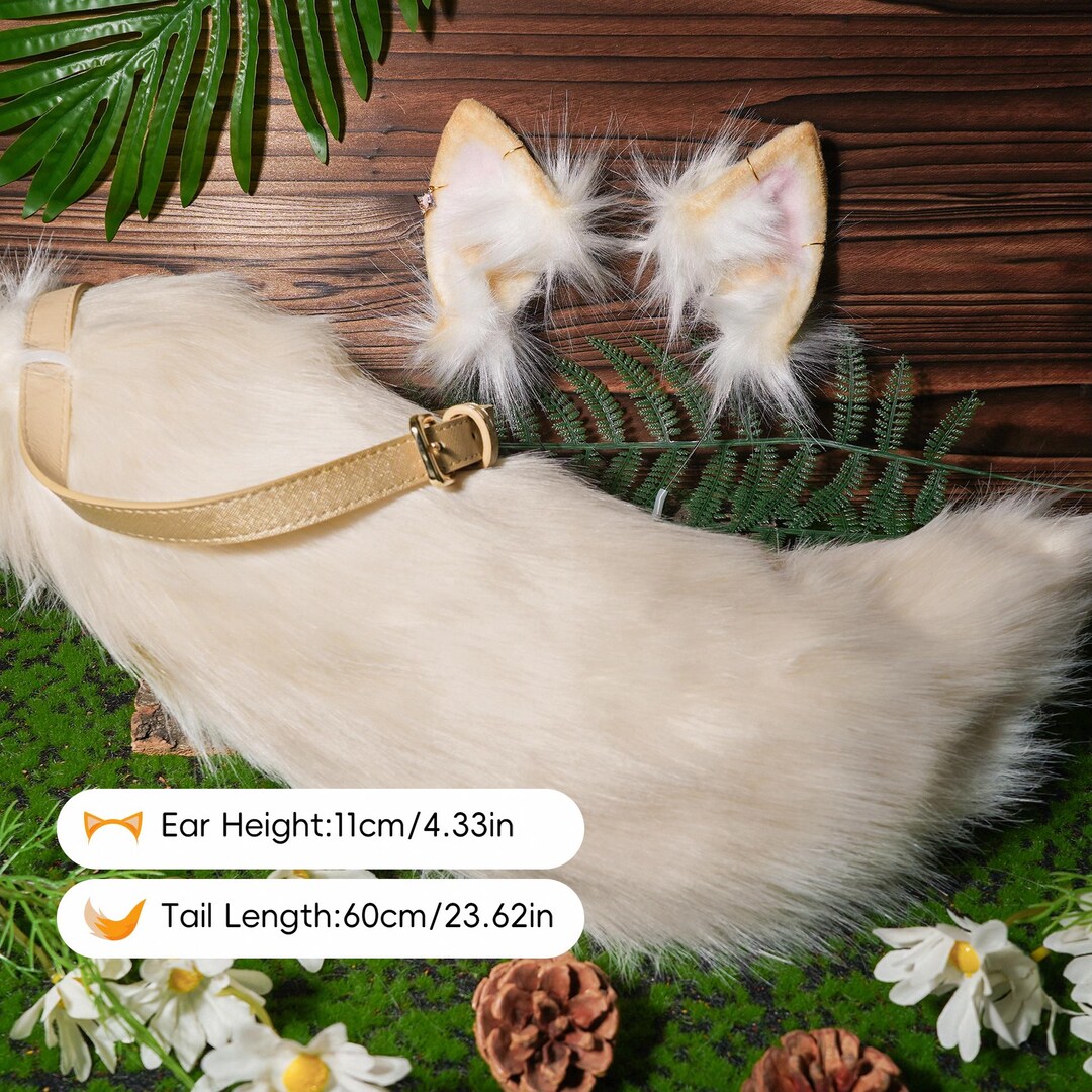 Christmas Giftartificial Fur, Vulpes Fox Ear and Tail, Faux Fur Cosplay ...