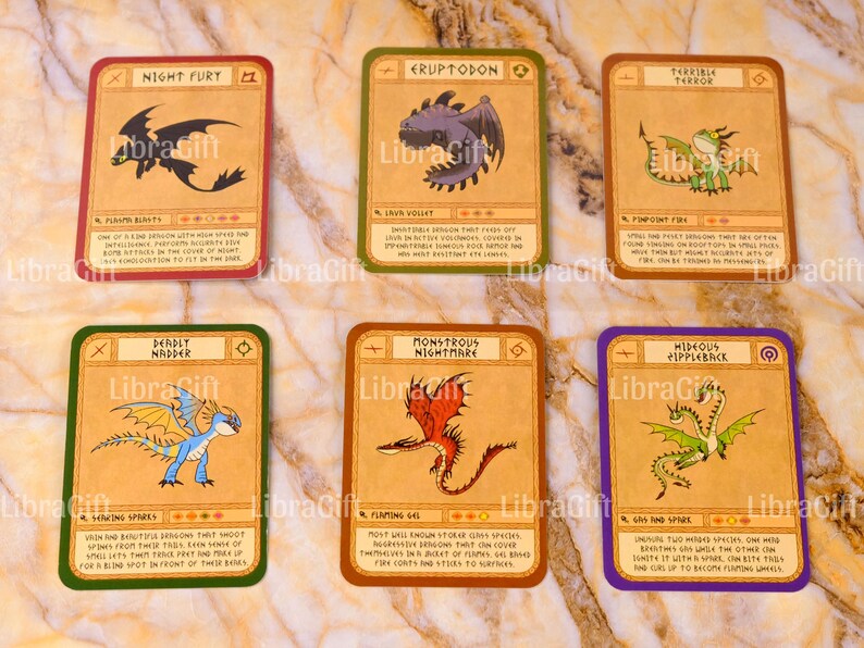 HTTYD Card Dragon Cards 87 Cards Train Your Dragon Deck of Dragon ...