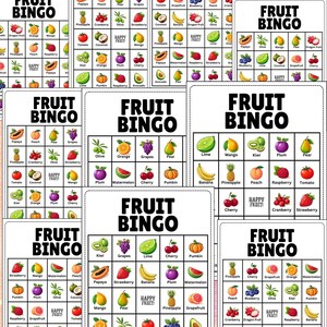 Printable Fruit Bingo Game | Fun & Educational Kids Activity | Digital ...
