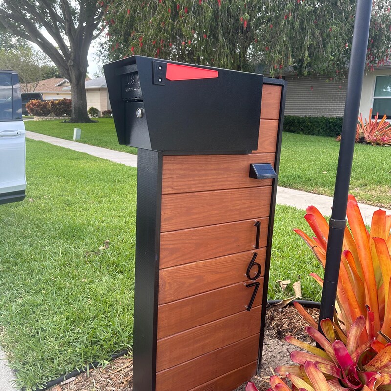 Modern Mailbox Post - Etsy