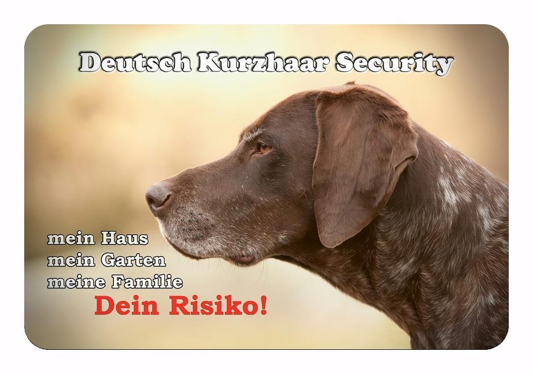 Warning Sign, Door Sign, Dog Sign, Aluminum, 20 X 30 Cm, German ...