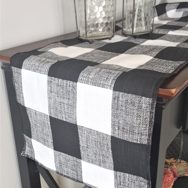 Buffalo Check Table Runner - Etsy