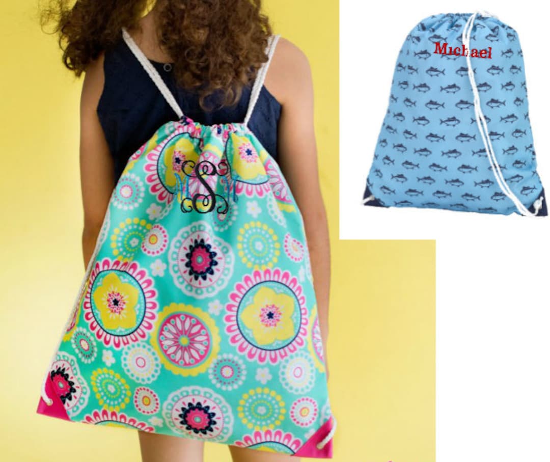 Clearance Kids Gym Bag, Personalized Kids Drawstring Bag, Kids Backpack ...
