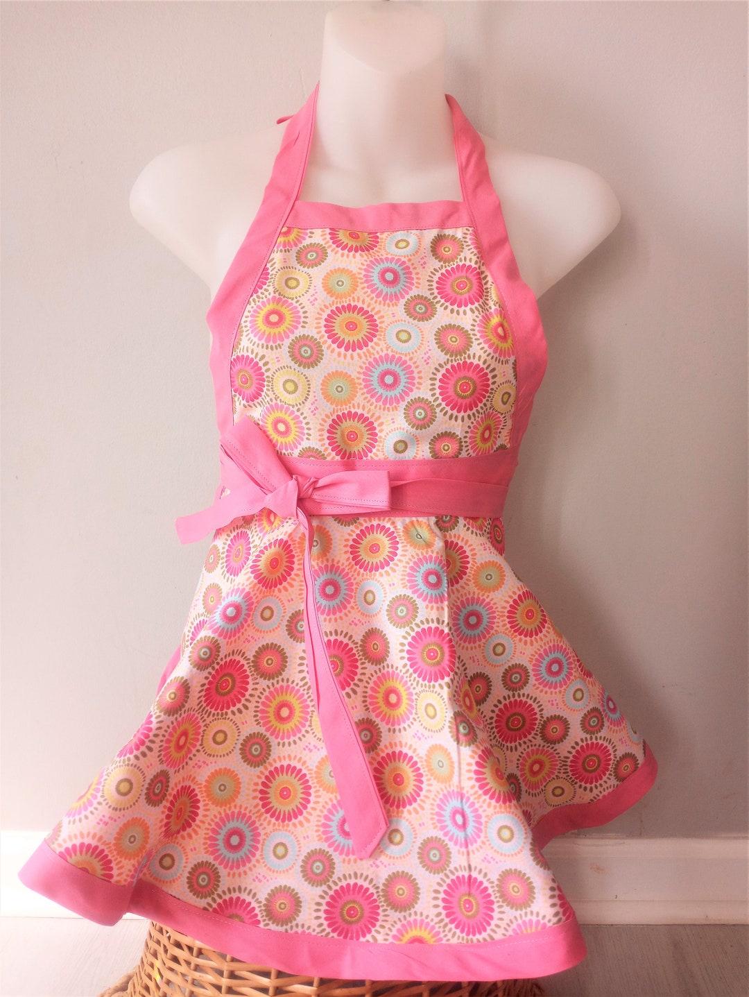 Personalized Girls Pink Apron, Ready to Ship - Etsy